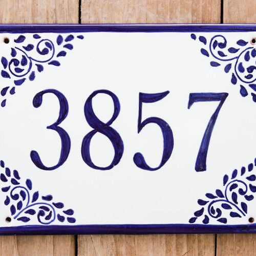 Mexican Address Plaque Talavera House Numbers Plaque Ceramic - Etsy