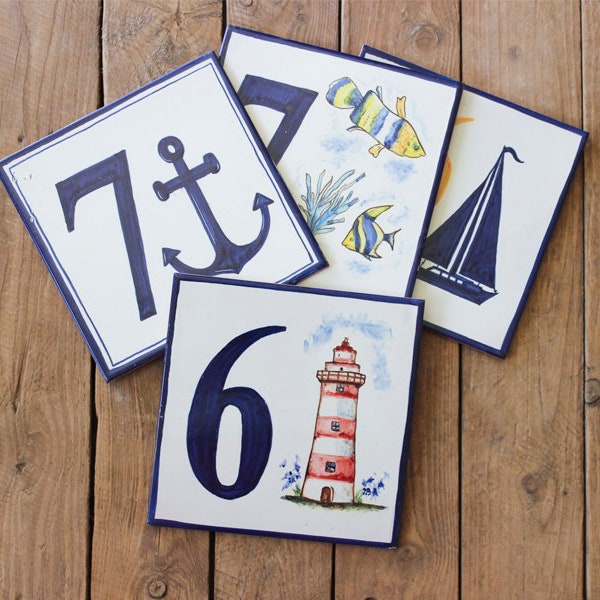 Coastal House Number - Etsy