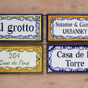 House Number Spanish, Signs for Home, Personalized Tile, Ceramic House ...