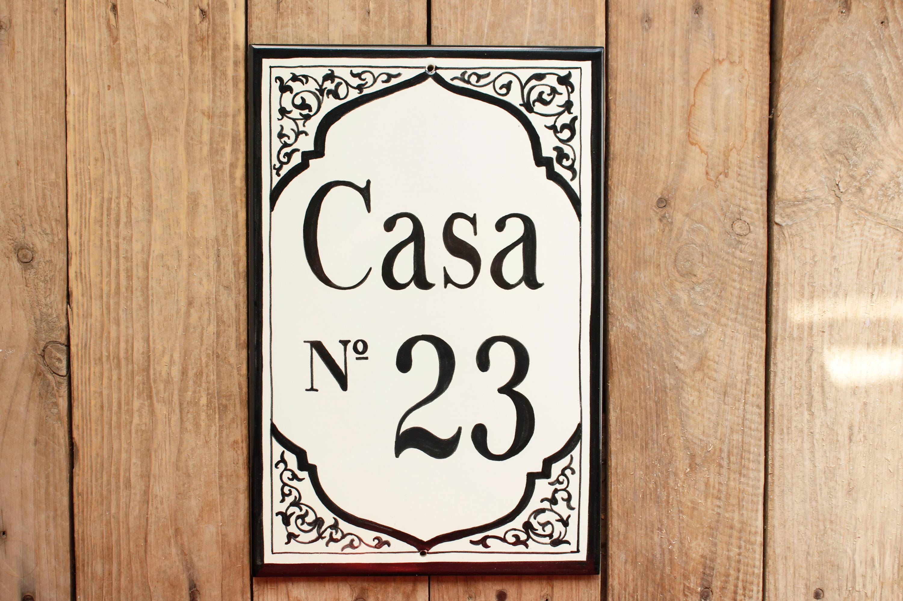 Moroccan House Number Plaque, Signs for Home, Personalized Tile ...