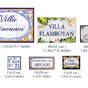 Green Italian House Number Tile, Signs for Home, Personalized Tile ...