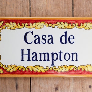 House Number Spanish, Signs for Home, Personalized Tile, Ceramic House ...