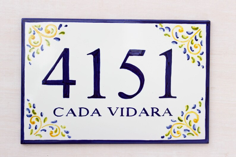 Mexican Address Plaque Talavera House Number Tile Ceramic - Etsy