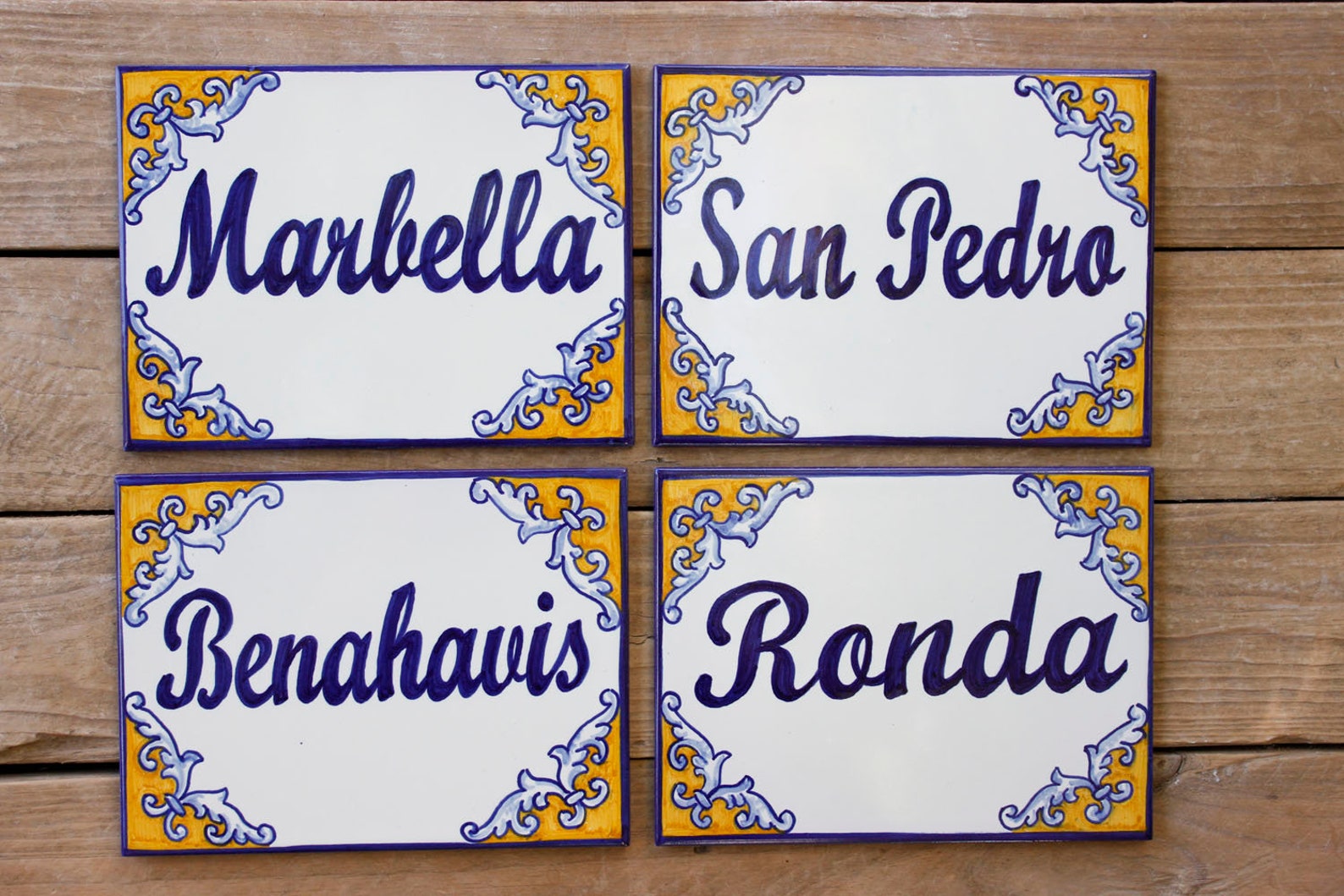 Italian House Number Plaque, Signs for Home, Personalized Tile, Ceramic ...