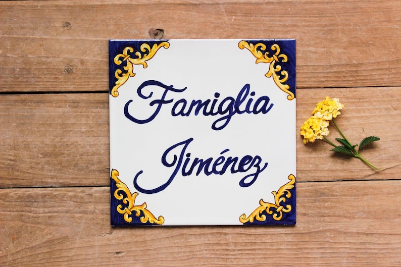 Italian Style House Number Plaque Personalized House Sign for | Etsy