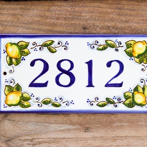 Custom House Signs With Lemons, Ceramic Personalized Kitchen Sings ...