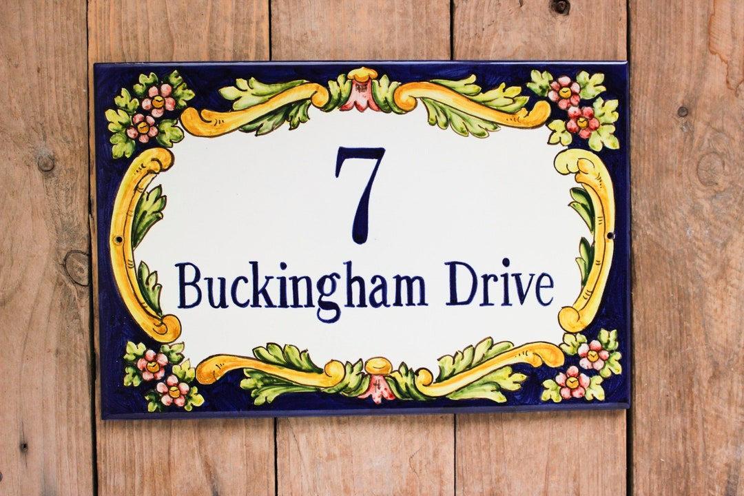 Portuguese House Number Tile , Signs for Home, Personalized Tile ...