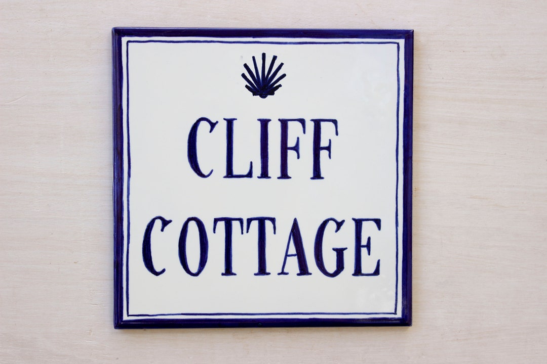 Blue Ceramic House Plaque - Custom Pilgrim Tile - Handmade Camino De ...