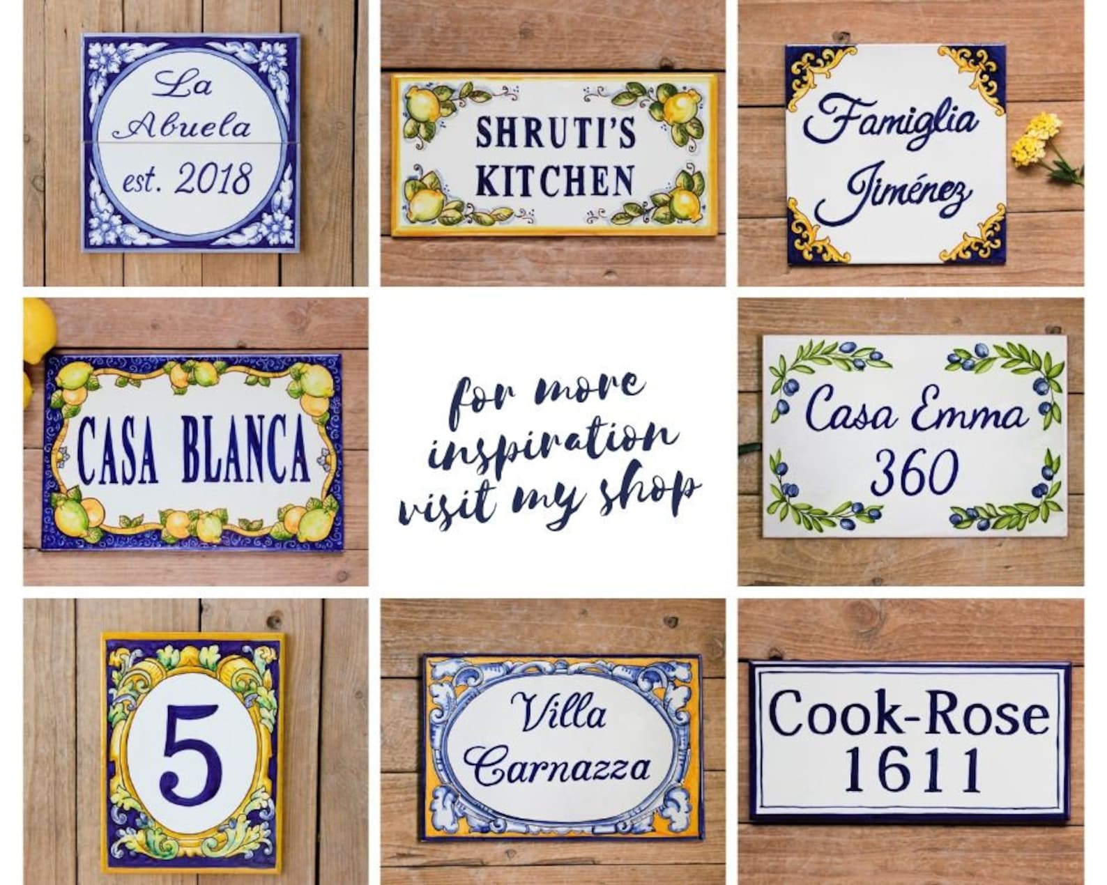 Spain House Address Plaque Ceramic House Name Sign Address - Etsy