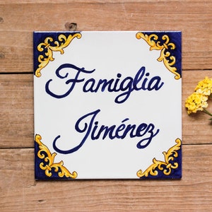 Italian House Number Plaque, Signs for Home, Personalized Tile, Ceramic ...