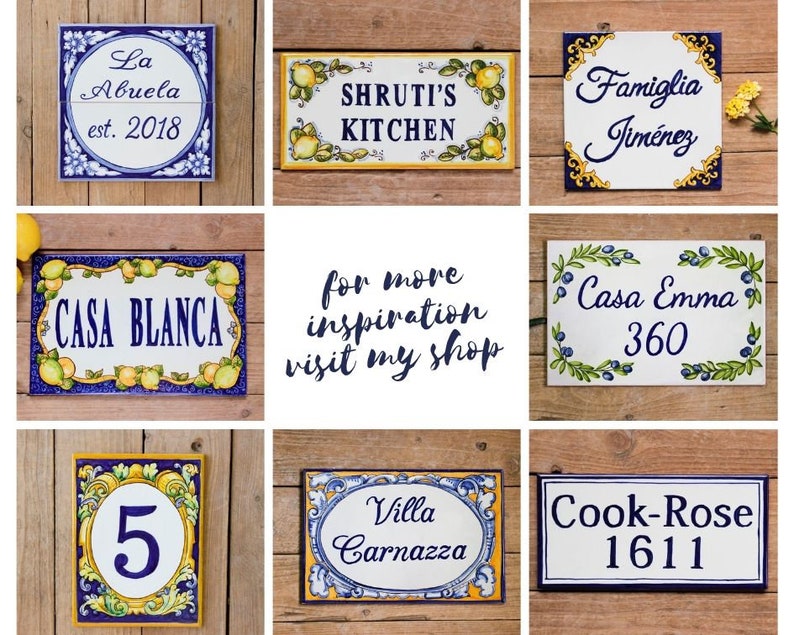 Spanish House Number Tile Signs for Home Personalized Tile - Etsy