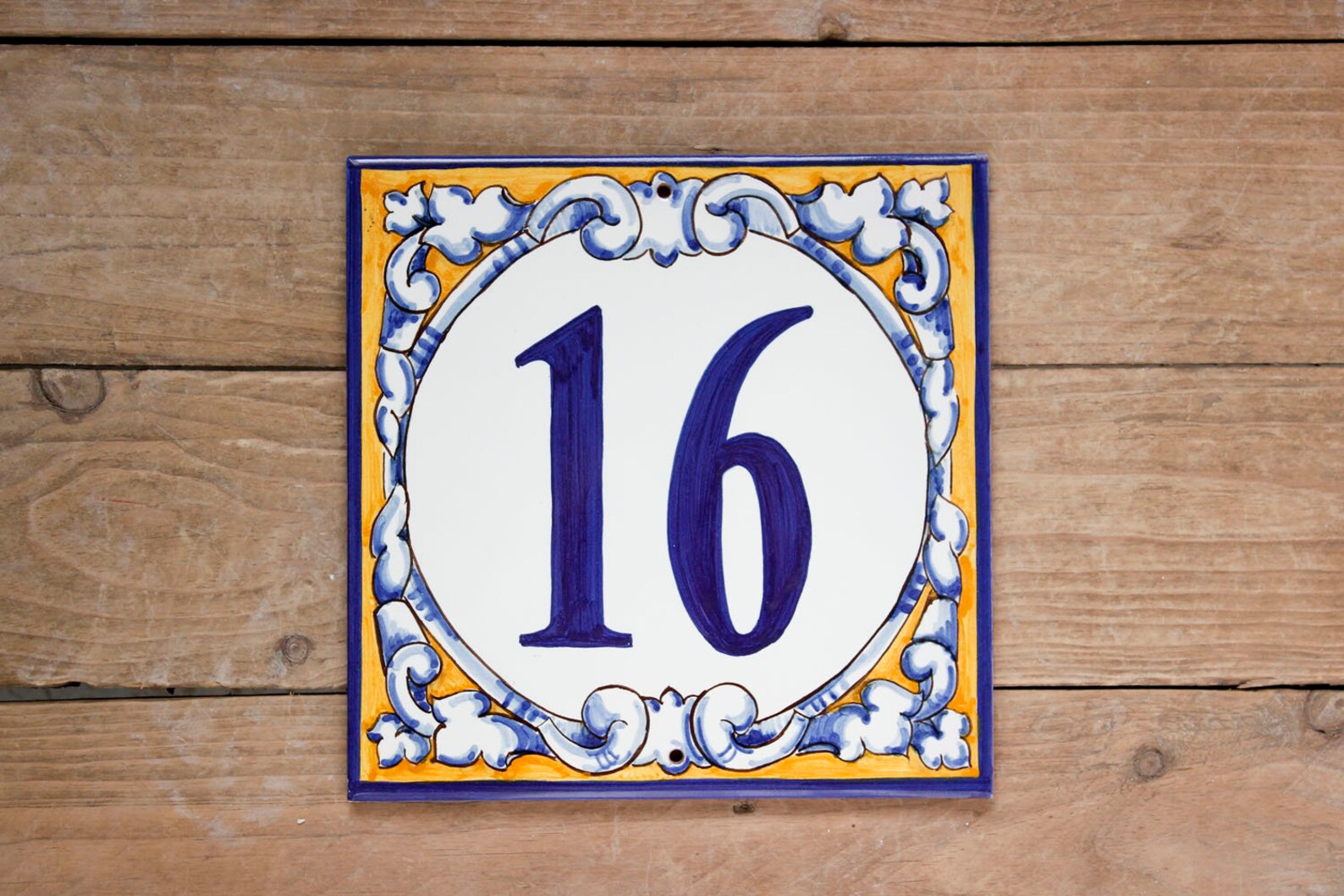 Blue House Number Signs Spanish House Number Plaque Hand | Etsy