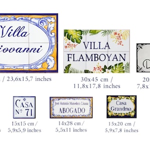 Custom Address Sign Italian Ceramic, House Number Tile, Sicilian Style ...