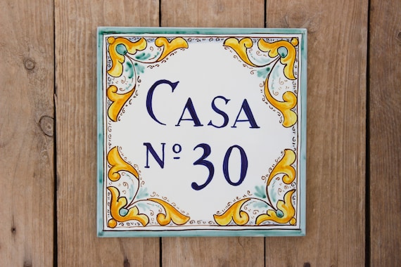 Italian House Number Tiles