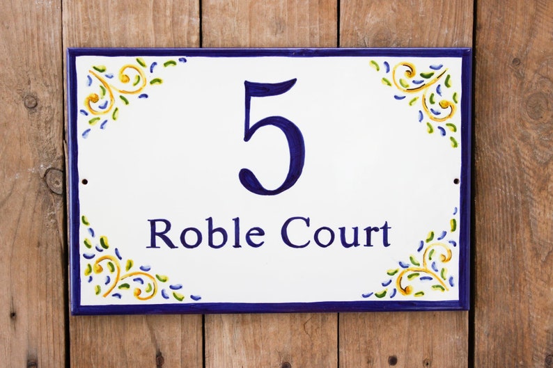 Mexican Address Plaque Talavera House Number Tile Ceramic - Etsy