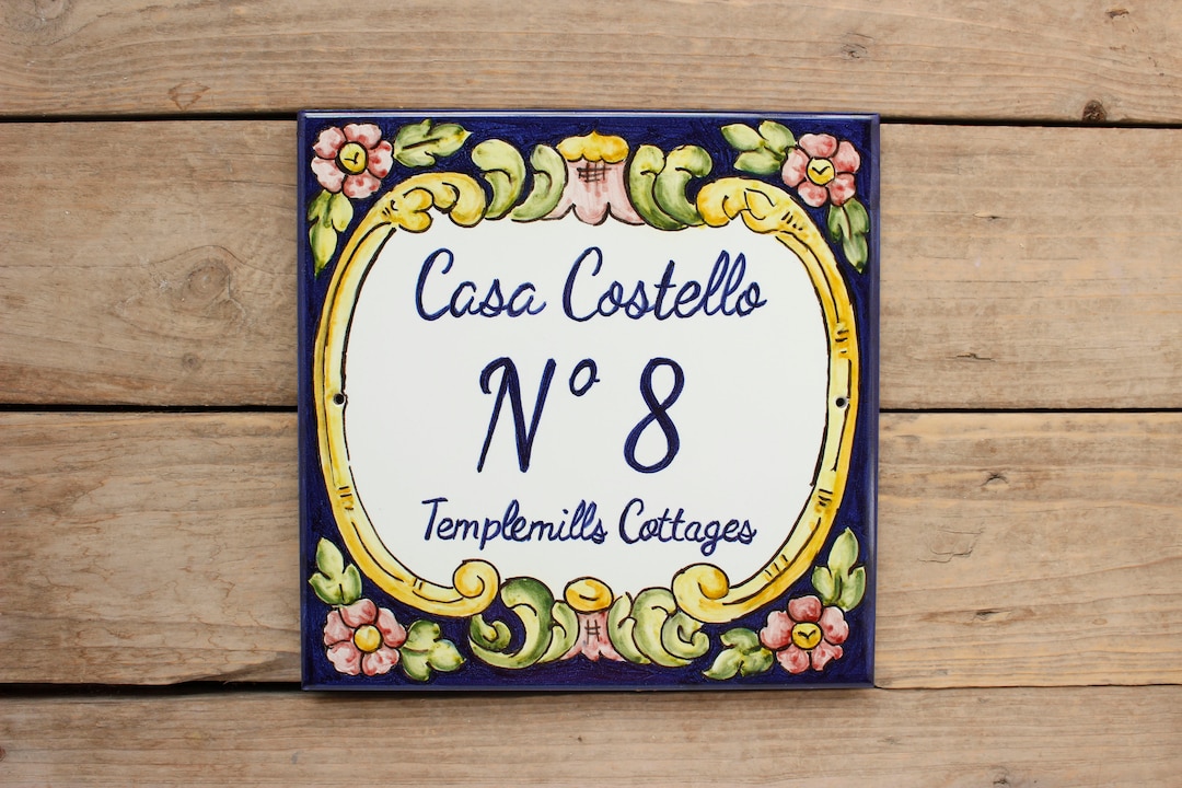 Portuguese House Number Tile , Signs for Home, Personalized Tile ...