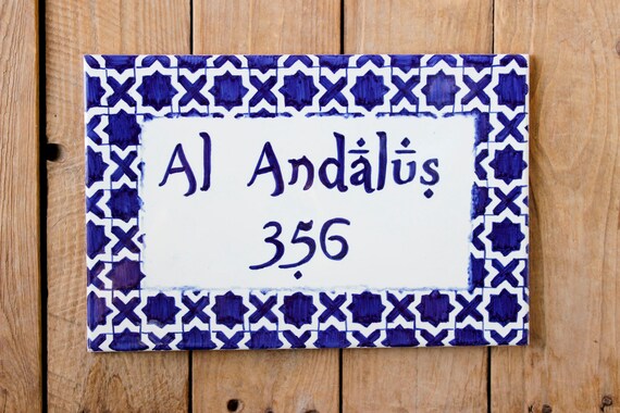 Moroccan House Number Signs Moroccan Tile Signs Ceramic | Etsy