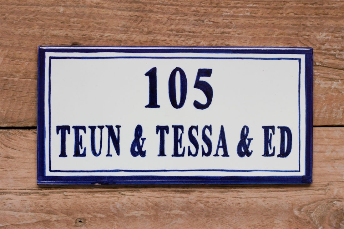 Blue House Sign Custom Sign House Plaque House Name Sign - Etsy