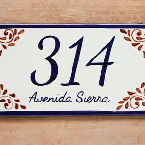 Talavera House Numbers Plaque, Mexican Address Plaque , Ceramic House ...