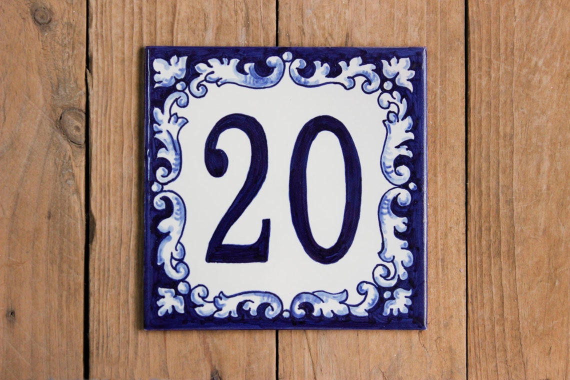 Blue Custum House Sign House Name Sign House Plaque Garden | Etsy