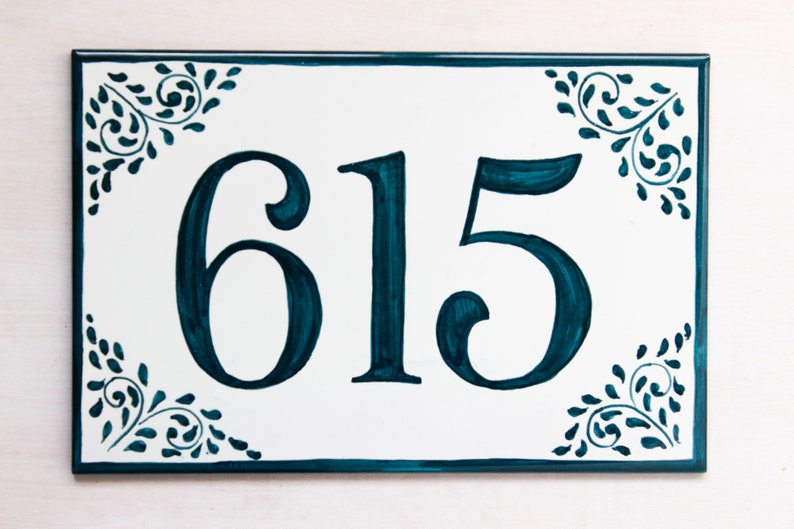 Mexican Address Plaque Talavera House Number Tile Ceramic - Etsy
