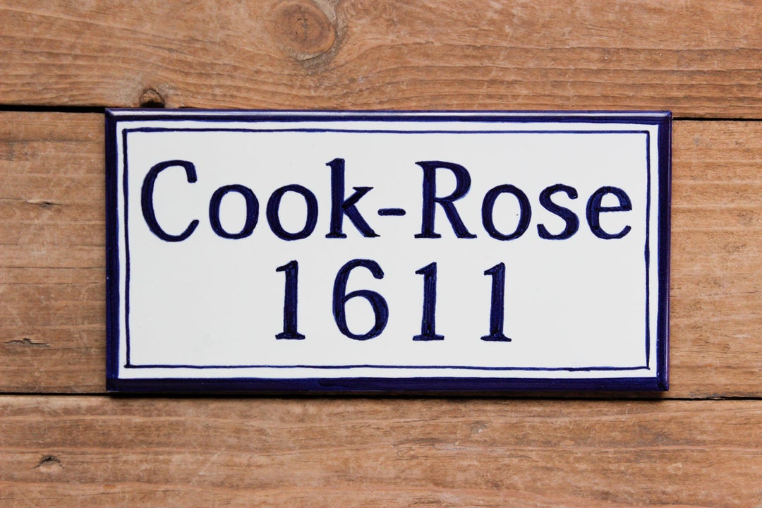 Blue House Sign, Custom Sign, House Plaque, House Name Sign, Garden ...