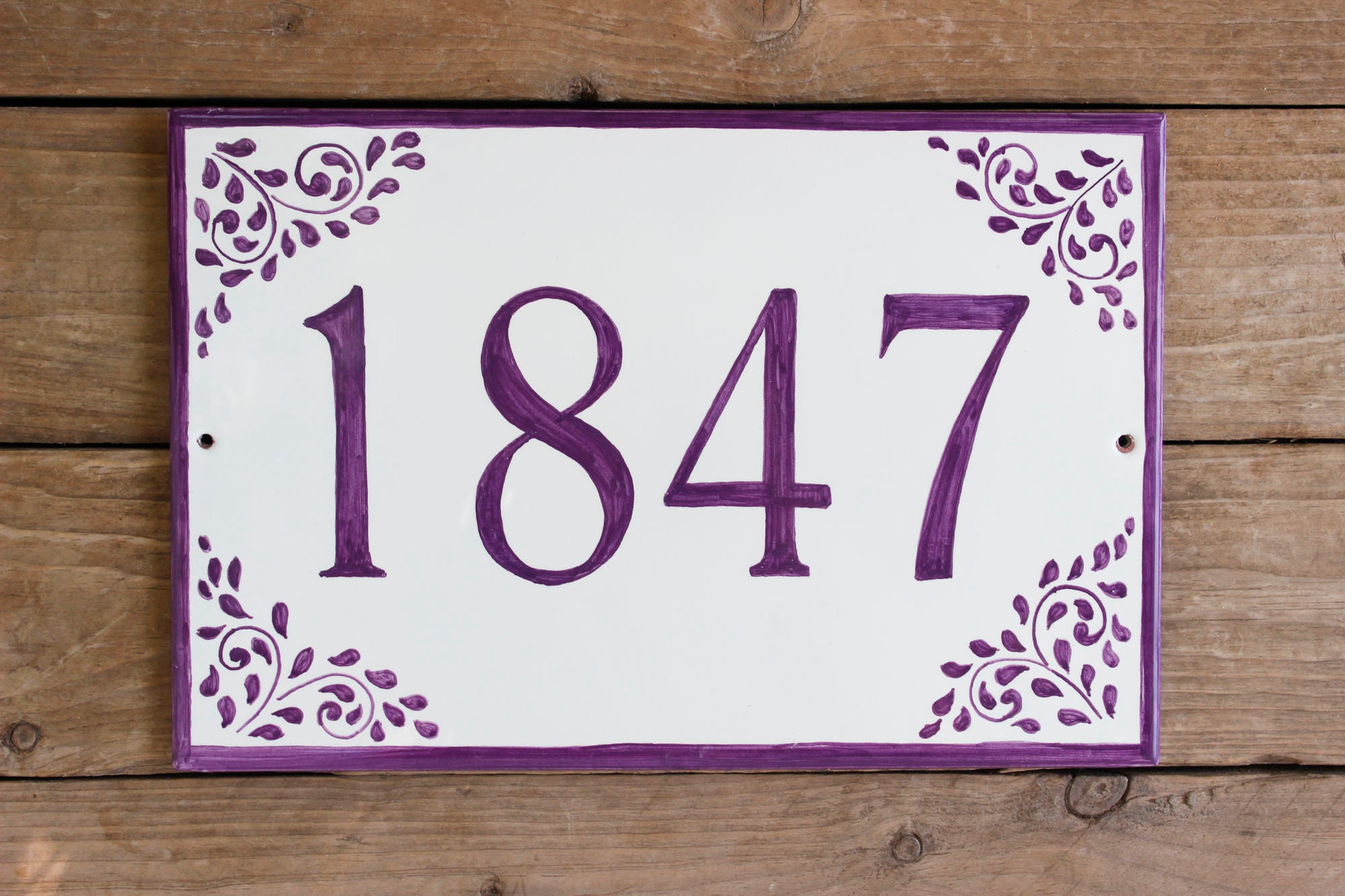 Mexican Address Plaque Talavera House Number Tile Ceramic | Etsy