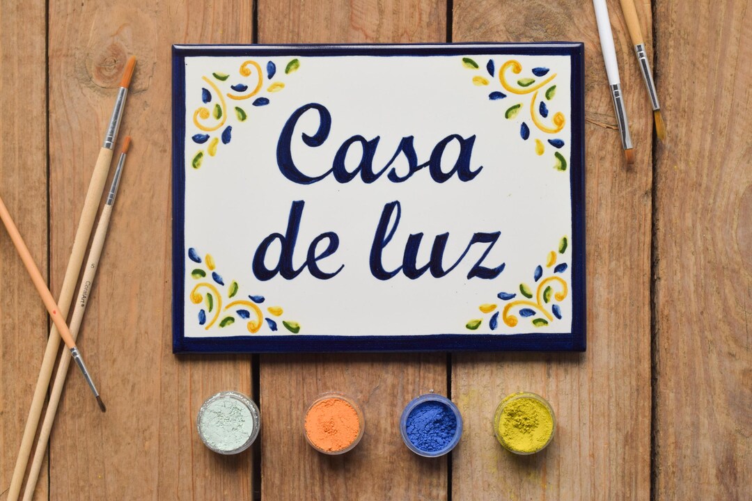 Mexican Address Plaque, Talavera House Number Tile, Ceramic House Sign ...