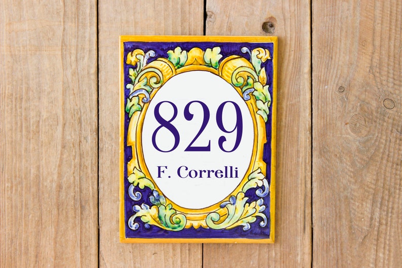 Spanish House Number Tile Signs for Home Personalized Tile - Etsy