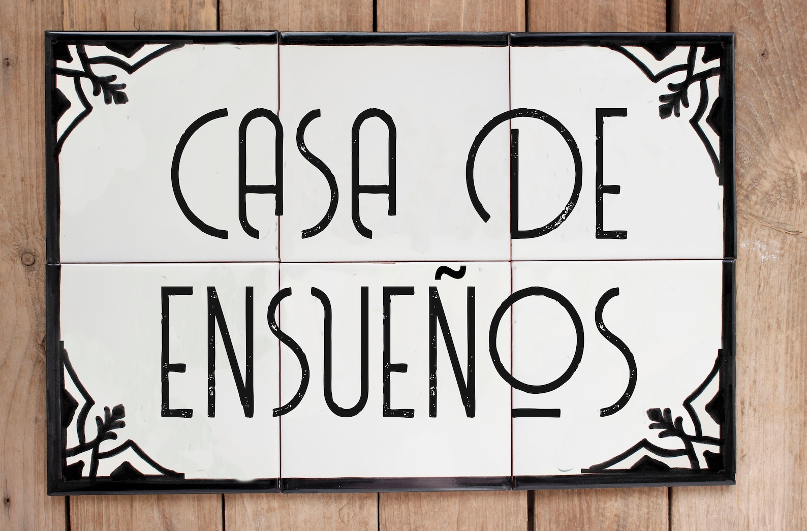 Black House Sign, Spanish Ceramic House Number, Custom Sign, House ...