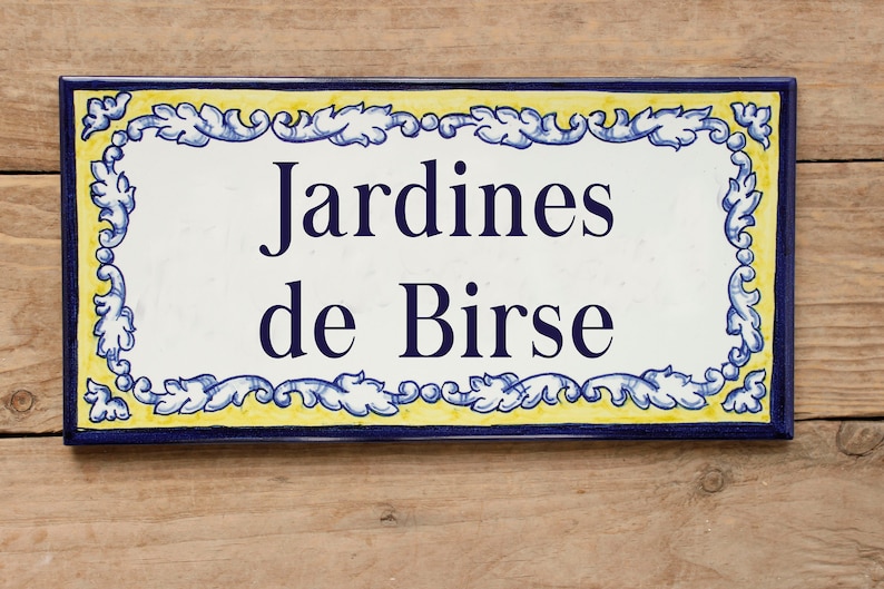 Blue Custum House Sign, House Name Sign, House Plaque, Garden Plaque ...