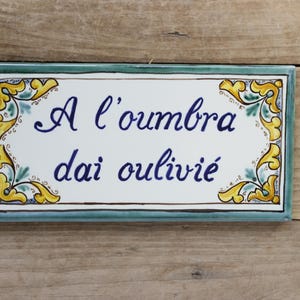 Custom Address Sign Italian Ceramic, House Number Tile, Sicilian Style ...