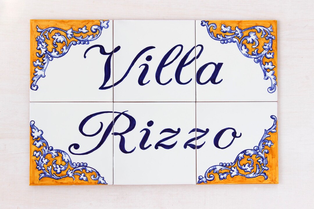 Spanish Style House Plaque, Personalized House Name Sign, Address ...