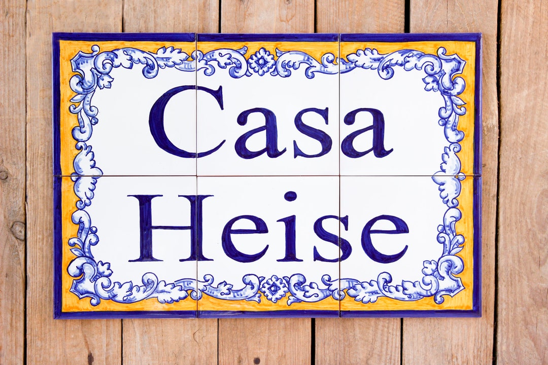 Custom Outdoor Number Sing, Ceramic House Number, Family Number Sing ...