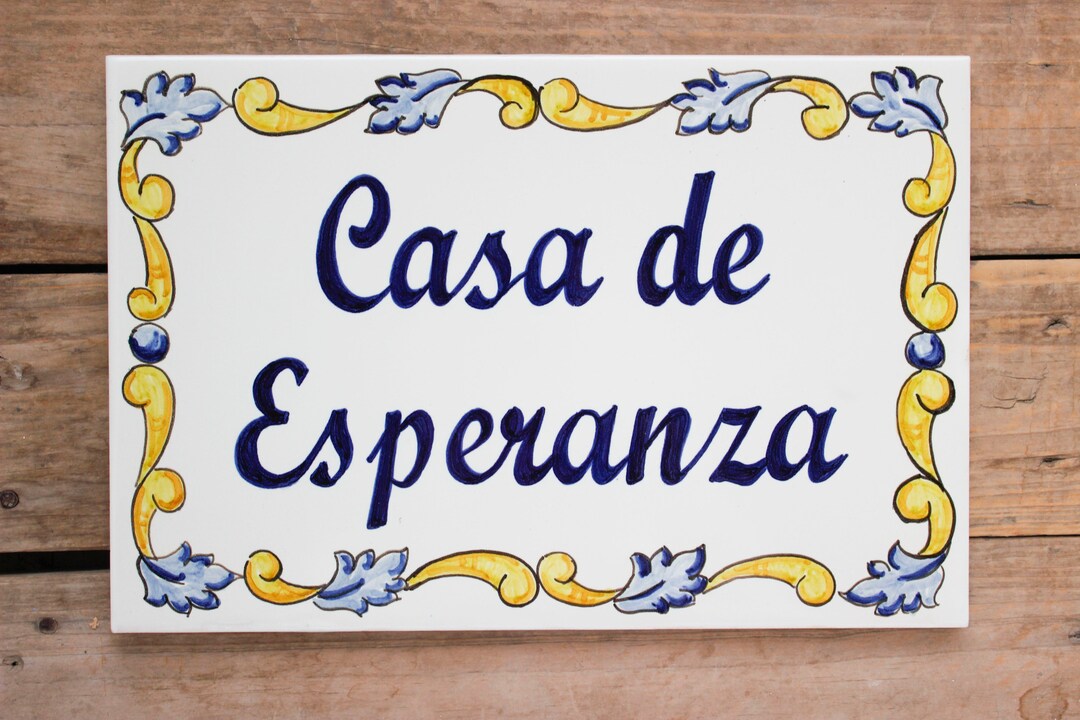 Spanish House Number , Signs for Home, Personalized Tile, Ceramic House ...