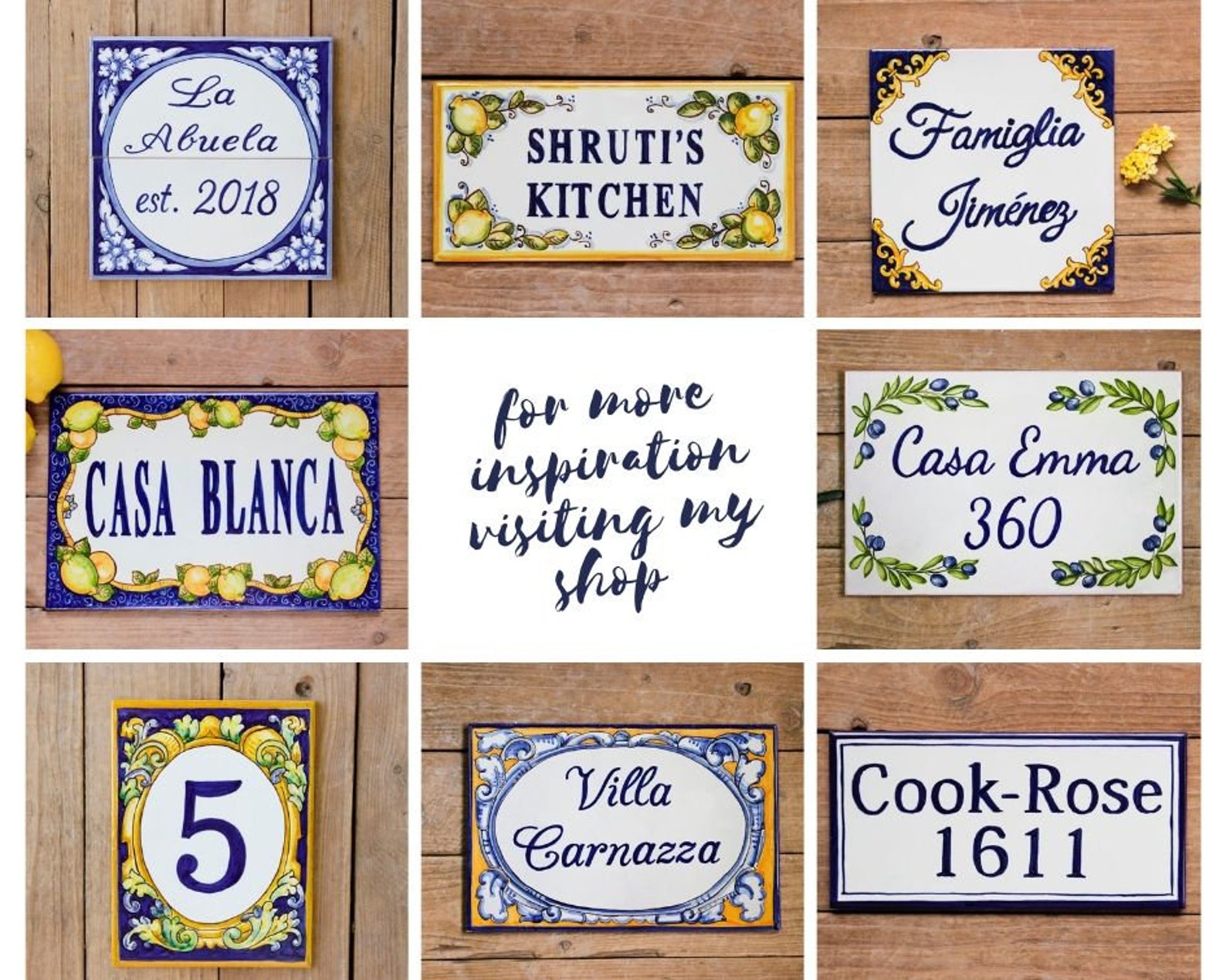 Old Spanish House Number Signs for Home Personalized Tile - Etsy