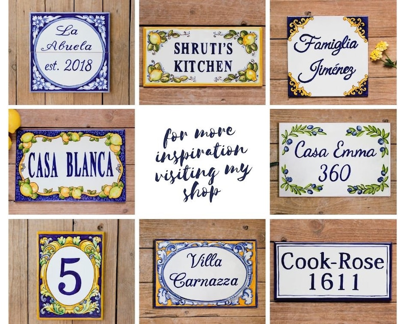 Portuguese House Number Tile Signs for Home Personalized - Etsy
