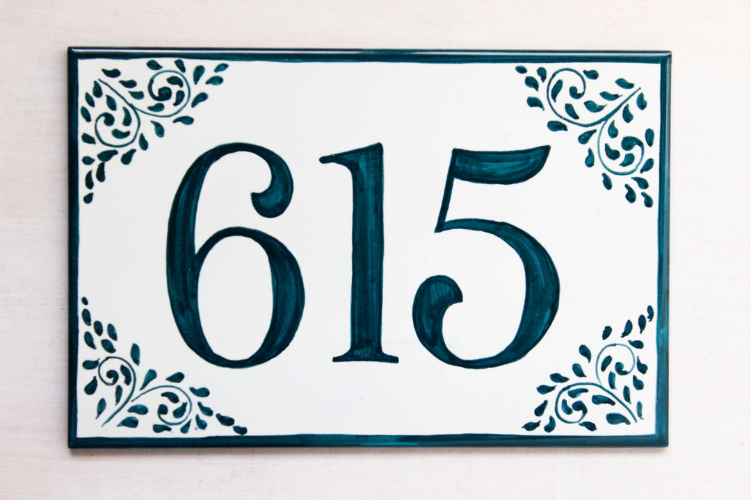 Mexican Address Plaque, Talavera House Numbers Plaque, Ceramic House ...