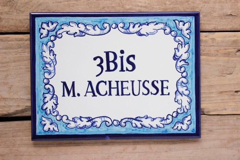 Blue Custum House Sign House Name Sign House Plaque Garden - Etsy