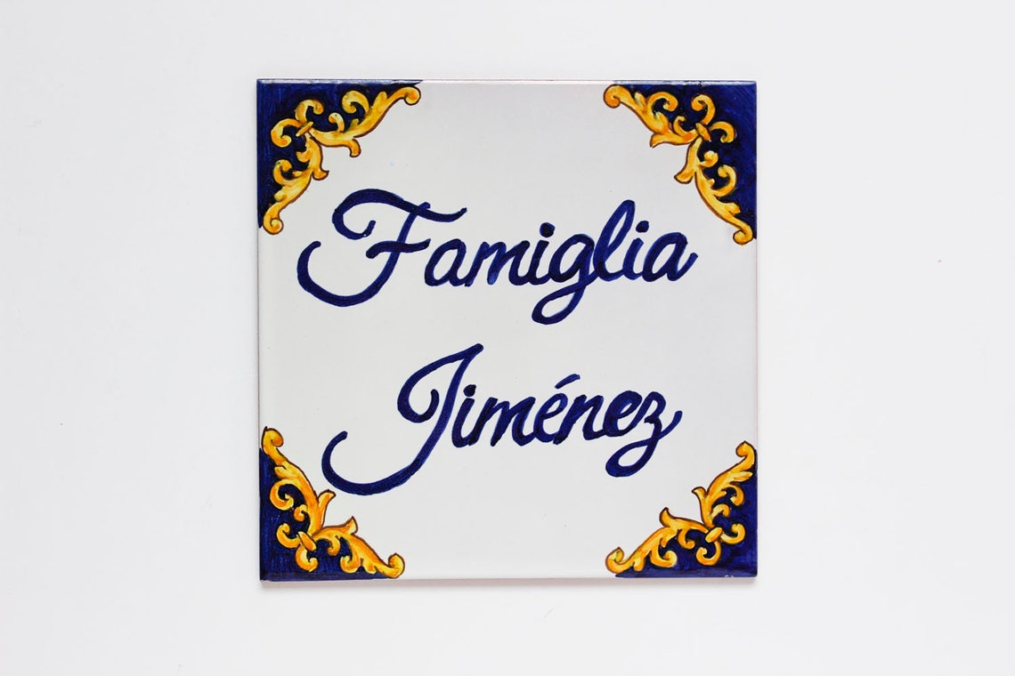 Italian Style House Number Plaque Personalized House Sign for | Etsy