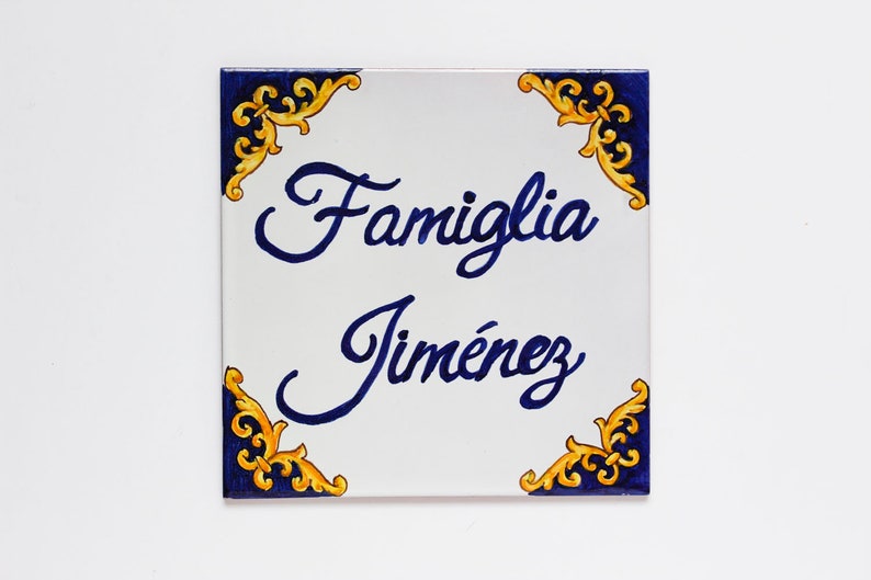 Italian Style House Number Plaque Personalized House Sign for | Etsy