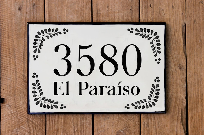 Talavera House Numbers Mexican Tile Talavera Address Plaque - Etsy