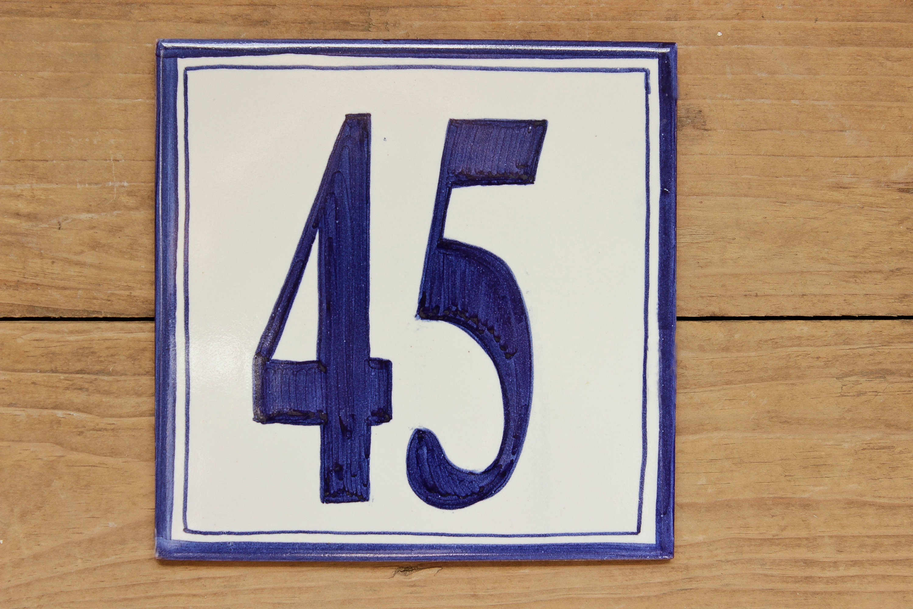 House Name Sign, Tiles, Blue Custum House Sign, House Plaque, Garden ...