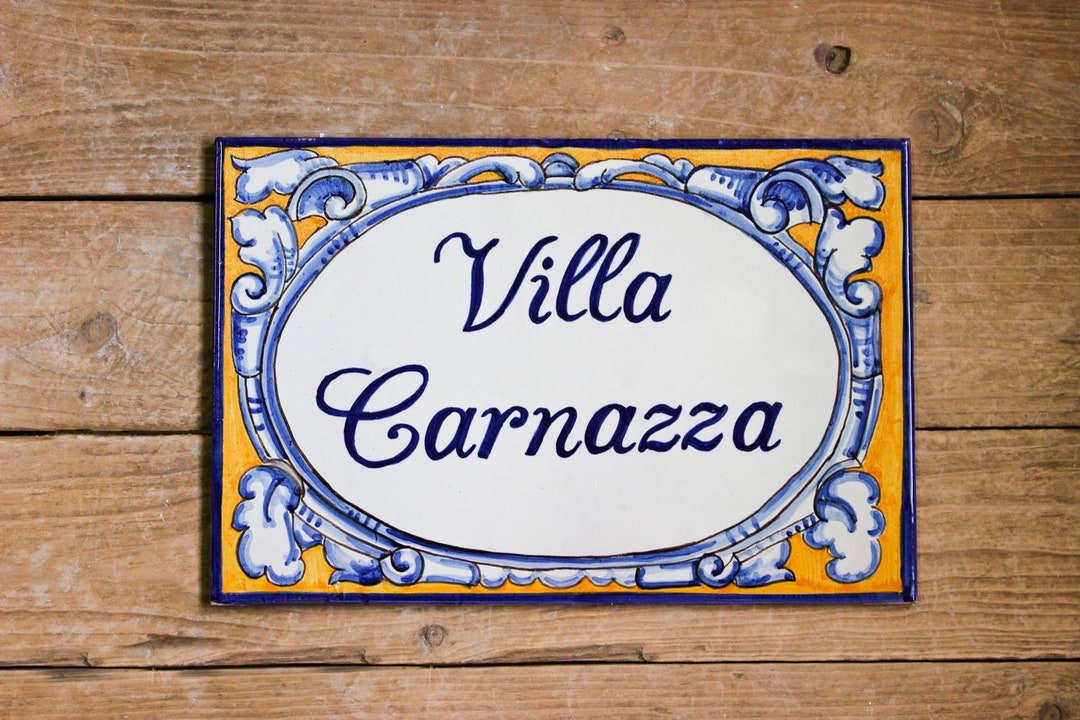 Spain House Address Plaque, Ceramic House Name Sign, Address Plaque ...