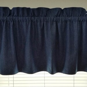 Denim Valance Western Home Decor County Farmhouse Window | Etsy