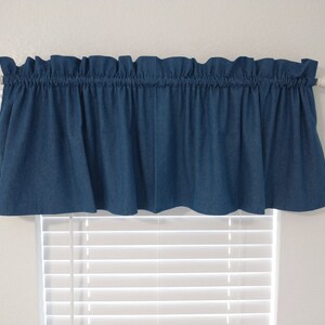 Denim Valance, Western Home Decor, County Farmhouse Window Covering ...