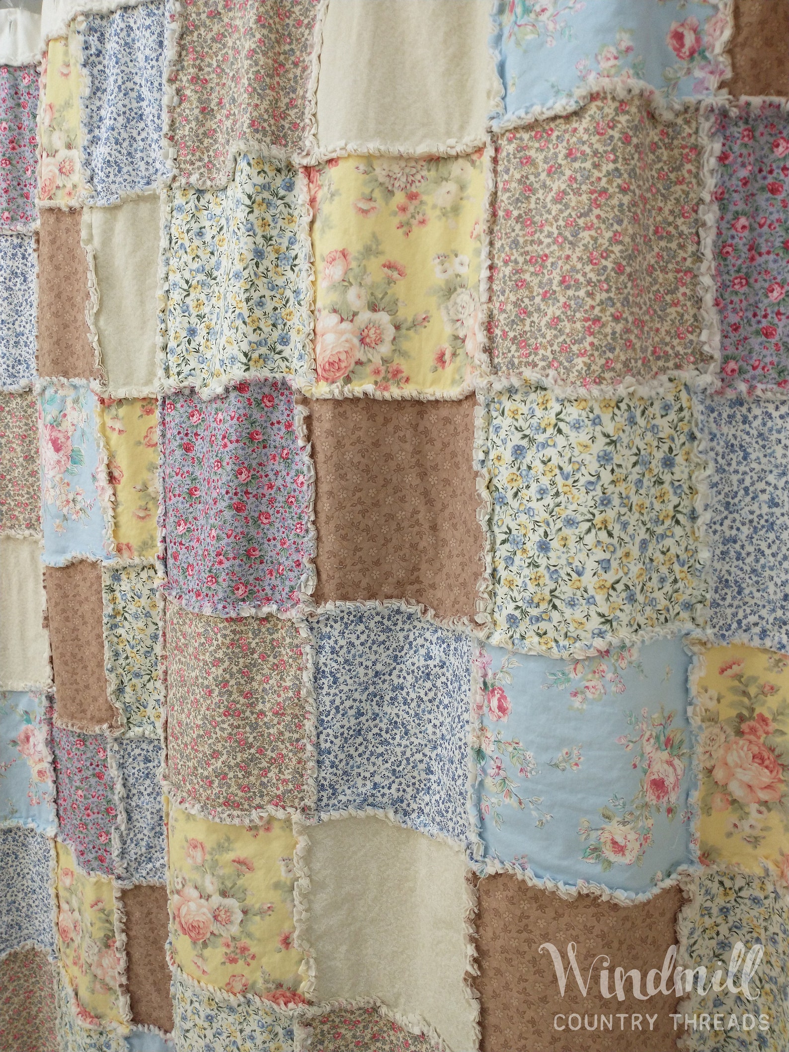 Floral Cottage Chic Shower Curtain Country Bathroom Décor - Etsy