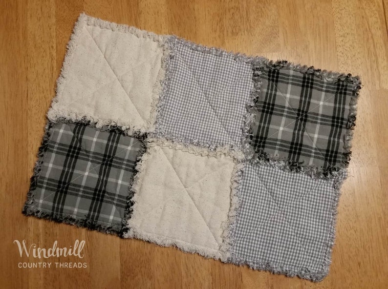 Gray Cream Farmhouse Placemats Modern Farmhouse Table Linens - Etsy