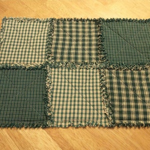 Green Farmhouse Placemats, Primitive Rustic Table Linens, Country ...