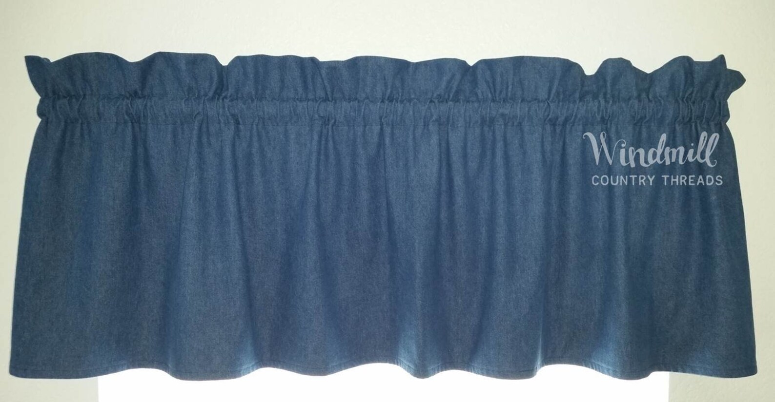 Denim Valance Western Home Decor County Farmhouse Window | Etsy